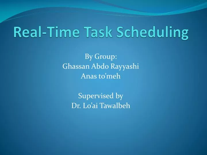 PPT - Real-Time Task Scheduling PowerPoint Presentation, free download ... PPT - Real-Time Task Scheduling PowerPoint Presentation, free download ...