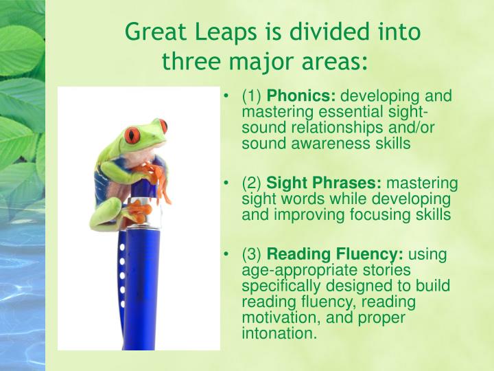 PPT - Great Leaps Reading Program PowerPoint Presentation - ID:418805