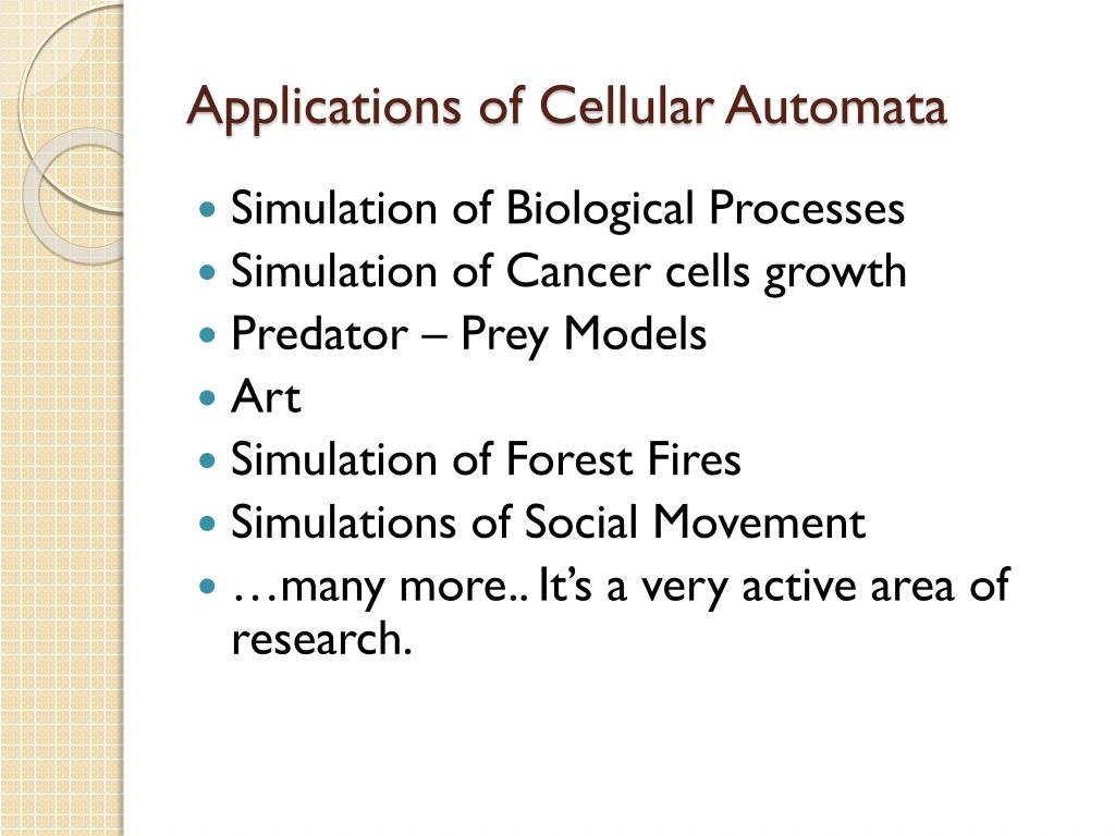 Ppt Cellular Automata Powerpoint Presentation Free Download Id 419197
