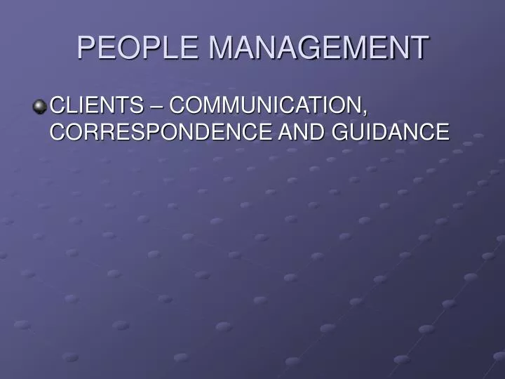 PPT - PEOPLE MANAGEMENT PowerPoint Presentation, free download - ID:419222