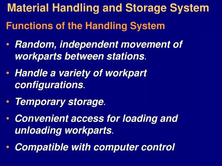 PPT - Material Handling and Storage System PowerPoint Presentation ...