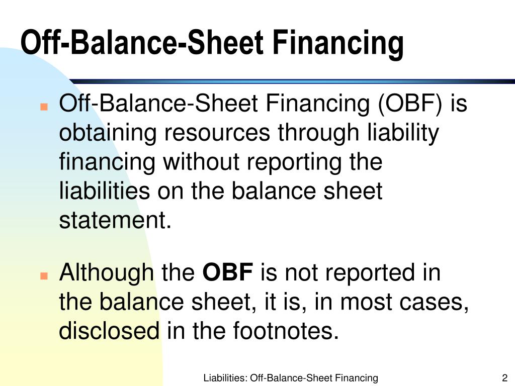 PPT Liabilities Off Balance Sheet Financing PowerPoint Presentation PPT Liabilities Off Balance Sheet Financing PowerPoint Presentation