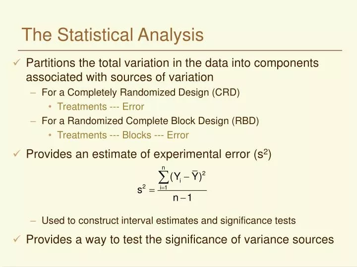 PPT - The Statistical Analysis PowerPoint Presentation, free download ...