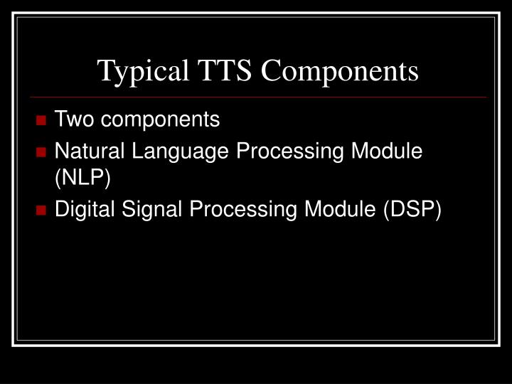 PPT - TEXT TO SPEECH SYNTHESIS PowerPoint Presentation - ID:420201