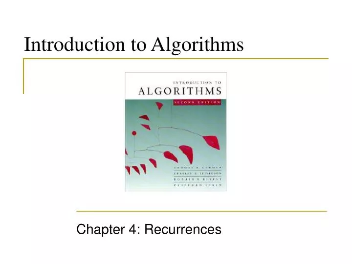PPT - Introduction to Algorithms PowerPoint Presentation, free download ...