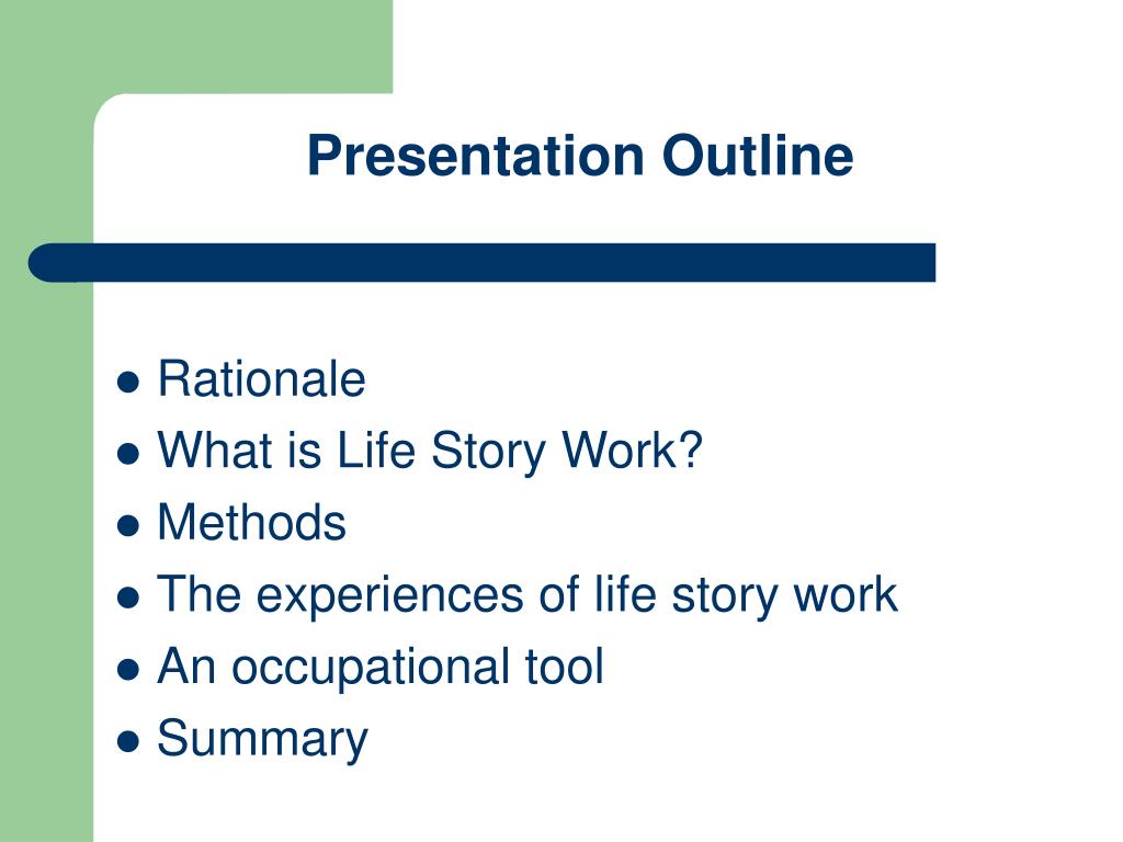 PPT - An Occupational Tool: Life Story Work with Older People in Care ...