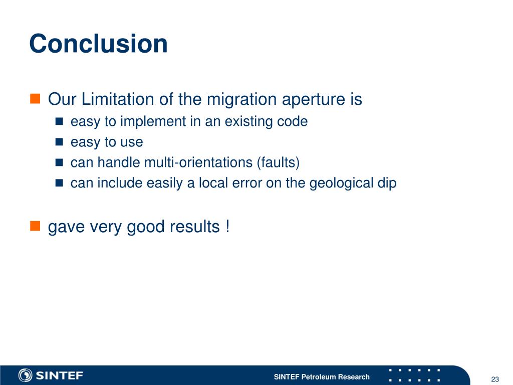 PPT - Seismic angle migration: an adaptive limitation of the operator ... PPT - Seismic angle migration: an adaptive limitation of the operator ...