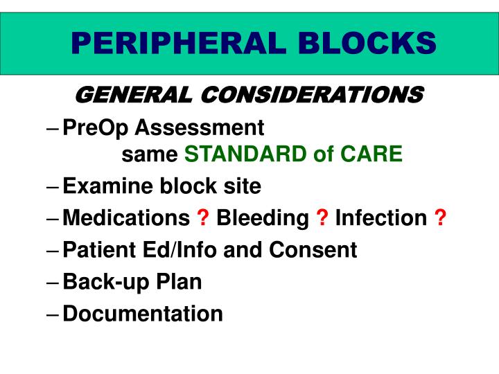 PPT - Regional Anesthesia for Anesthesiology Nursing Peripheral Nerve ...
