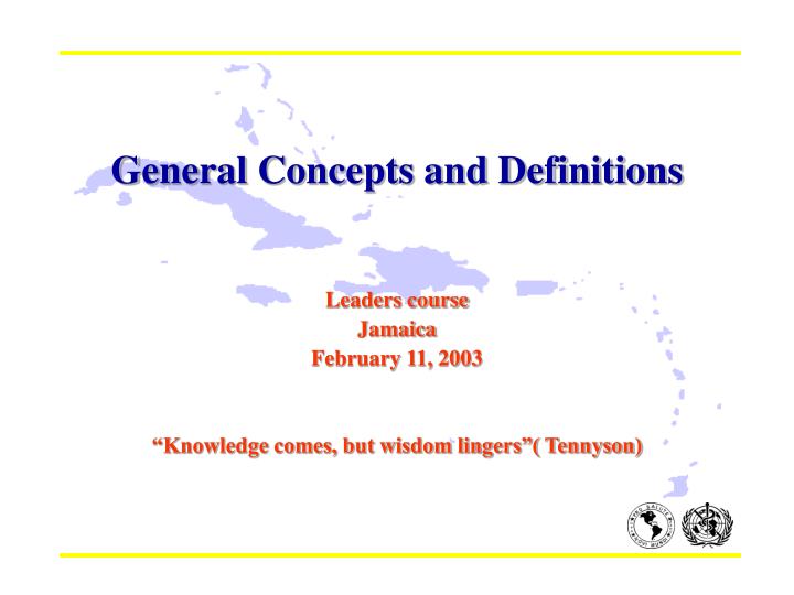 PPT - General Concepts and Definitions PowerPoint Presentation, free ...