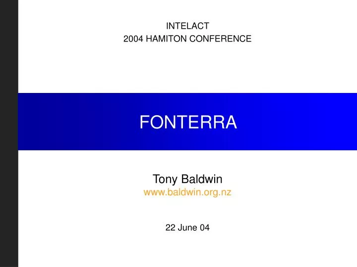 PPT - FONTERRA PowerPoint Presentation, free download - ID:421887