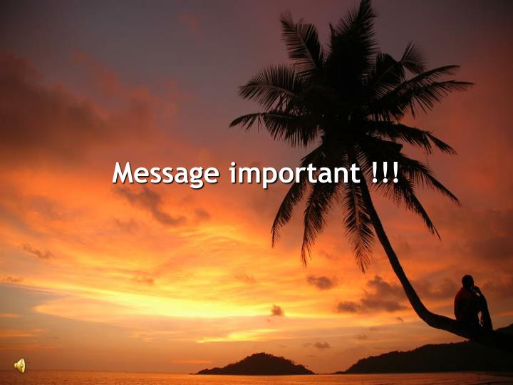 PPT - Message important !!! PowerPoint Presentation, free download - ID ...