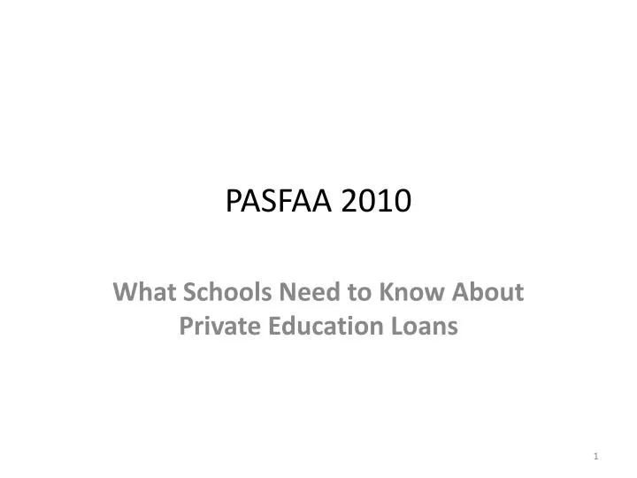 PPT - PASFAA 2010 PowerPoint Presentation, free download - ID:423220