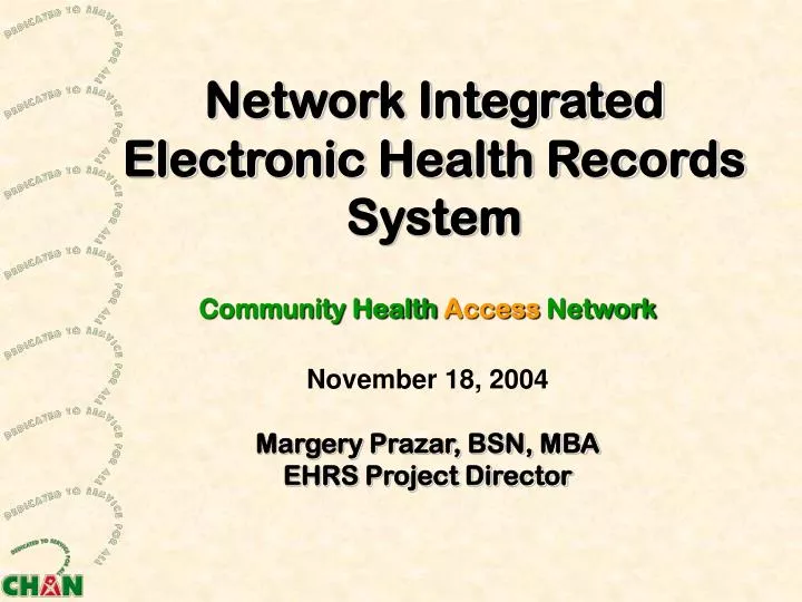 PPT - Network Integrated Electronic Health Records System PowerPoint ...