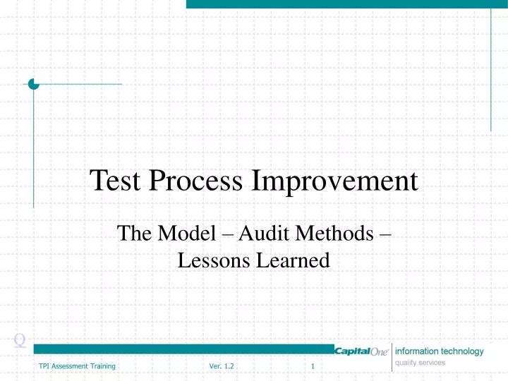 PPT - Test Process Improvement PowerPoint Presentation, free download ...