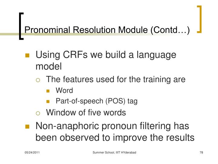 PPT - Anaphora Resolution PowerPoint Presentation - ID:425752