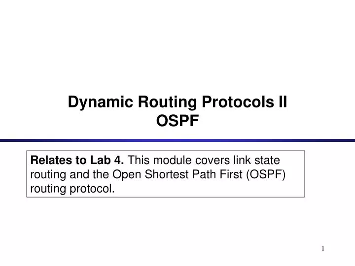 PPT - Dynamic Routing Protocols II OSPF PowerPoint Presentation, free ... PPT - Dynamic Routing Protocols II OSPF PowerPoint Presentation, free ...