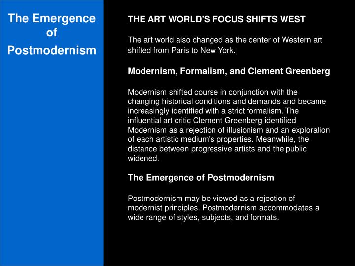 PPT - The Emergence of Postmodernism PowerPoint Presentation - ID:42745