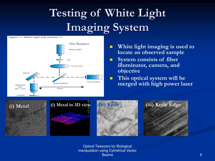 PPT - Optical Tweezers for Biological Manipulation using Cylindrical ...