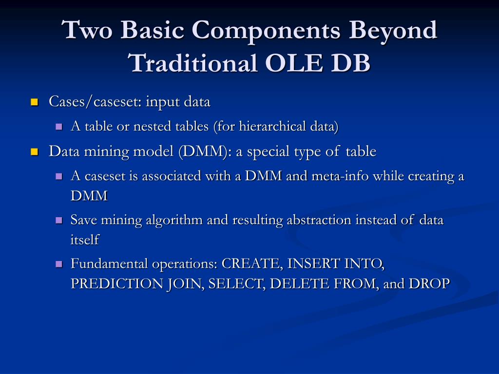 Ppt Integrating Data Mining With Sql Databases Ole Db For Data Mining Powerpoint Presentation