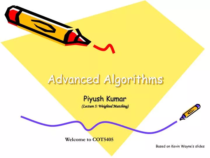 PPT - Advanced Algorithms PowerPoint Presentation, free download - ID ...