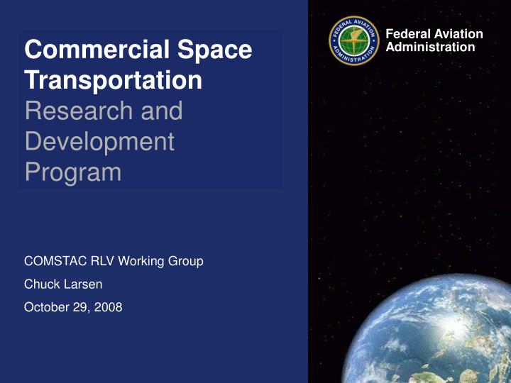 PPT - Commercial Space Transportation Research and Development Program ...