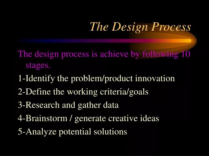 PPT - The Design Process PowerPoint Presentation, free download - ID:428954