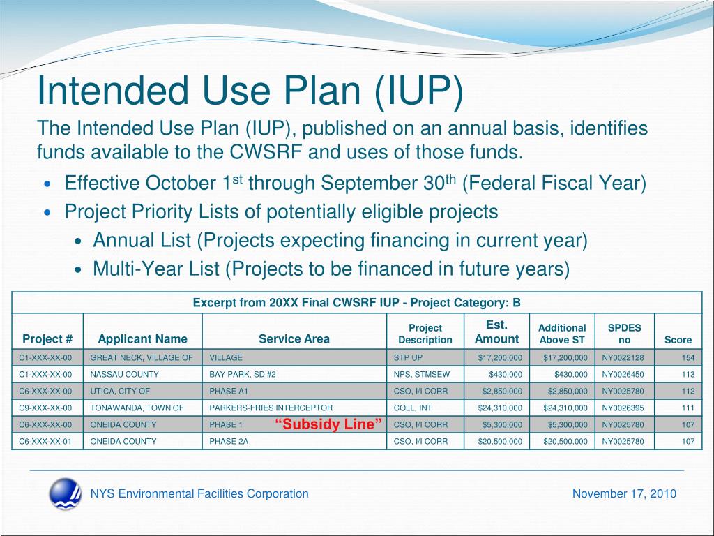 PPT - The New York State Environmental Facilities Corporation ...
