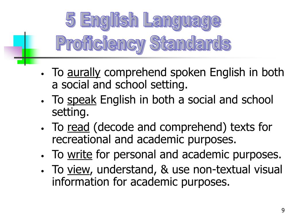 PPT - New Jersey’s English Language Proficiency Standards Presenters ...