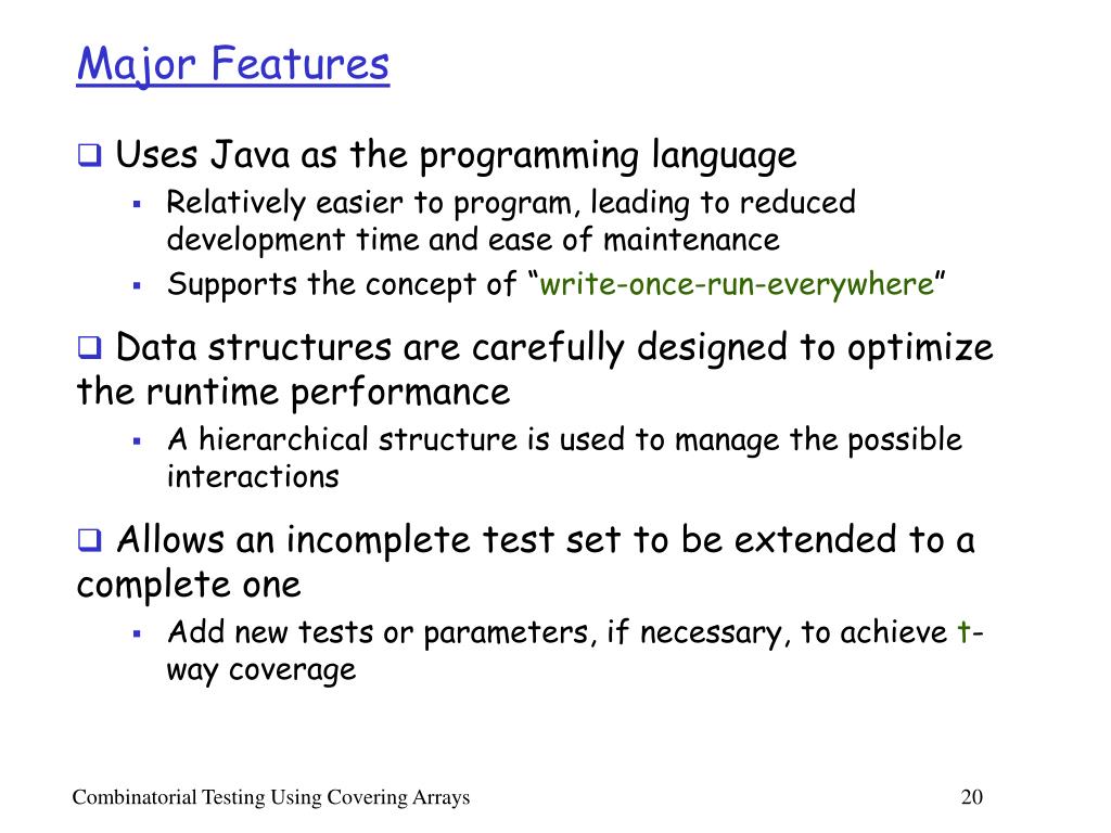 Ppt Combinatorial Testing Using Covering Arrays Going Beyond Pairwise Testing Powerpoint 1387