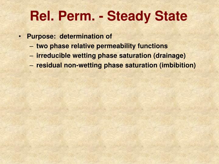 PPT - Laboratory Measurement of Relative Permeability - Steady State ...