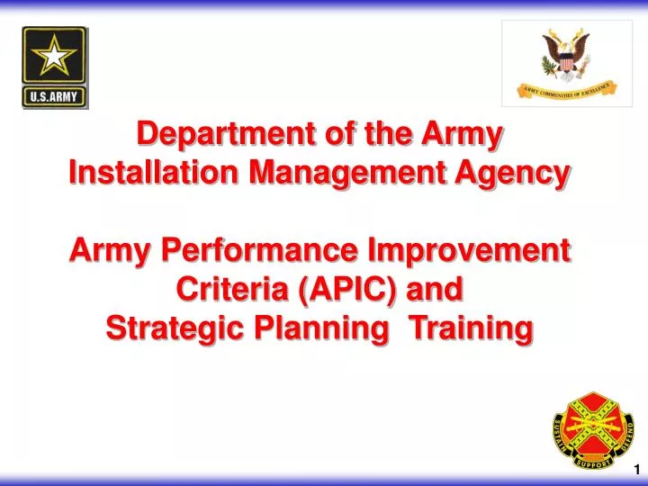 PPT - Department of the Army Installation Management Agency Army ...