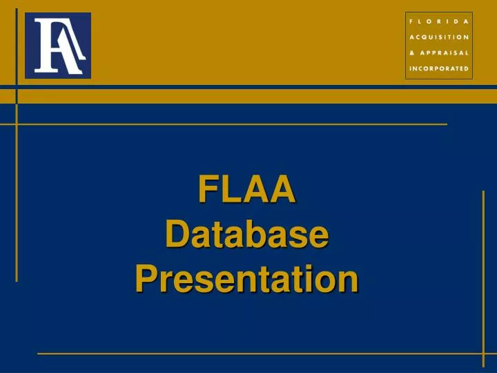 PPT - FLAA Database Presentation PowerPoint Presentation, free download ...