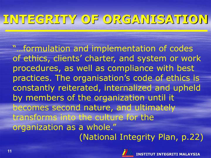 PPT - THE NATIONAL INTEGRITY PLAN OF MALAYSIA PowerPoint Presentation ...