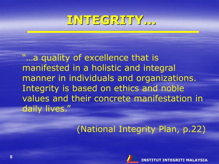 PPT - THE NATIONAL INTEGRITY PLAN OF MALAYSIA PowerPoint Presentation ...