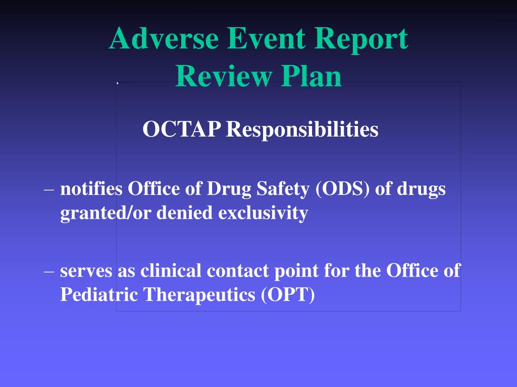 PPT - Adverse Event Tracking as mandated by the Best Pharmaceuticals ...