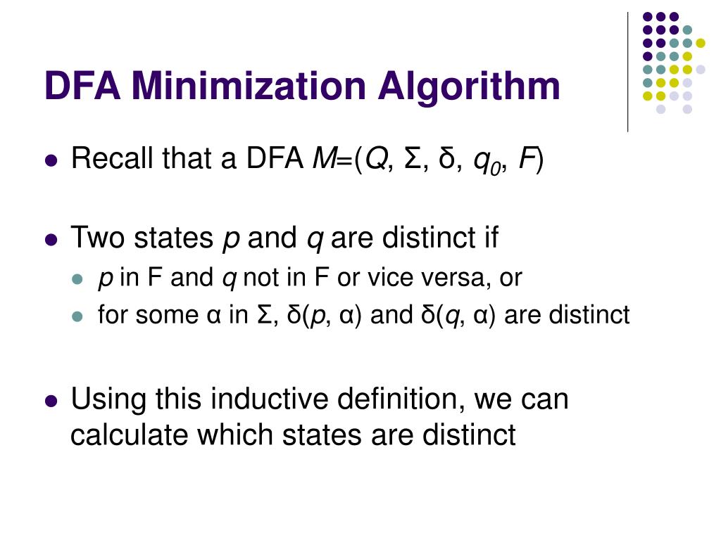 PPT - DFA Minimization PowerPoint Presentation, free download - ID:432971 PPT - DFA Minimization PowerPoint Presentation, free download - ID:432971
