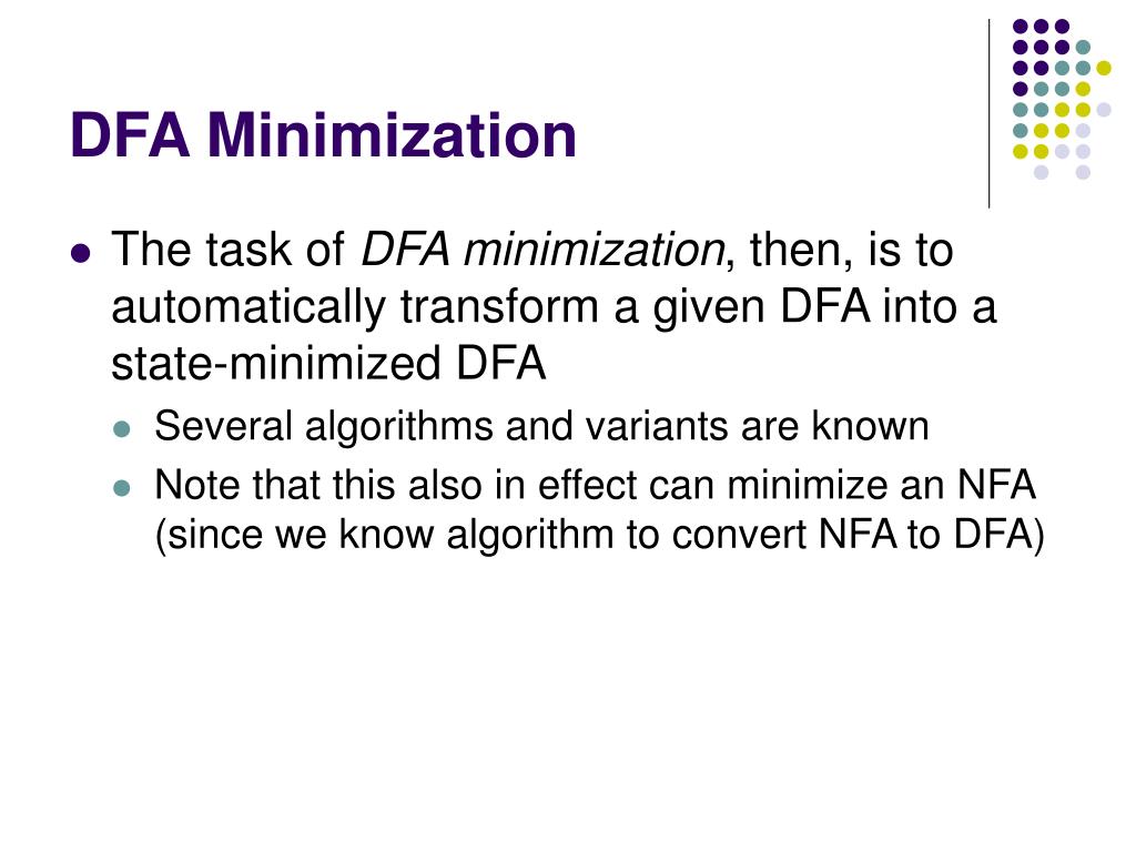 PPT - DFA Minimization PowerPoint Presentation, free download - ID:432971 PPT - DFA Minimization PowerPoint Presentation, free download - ID:432971