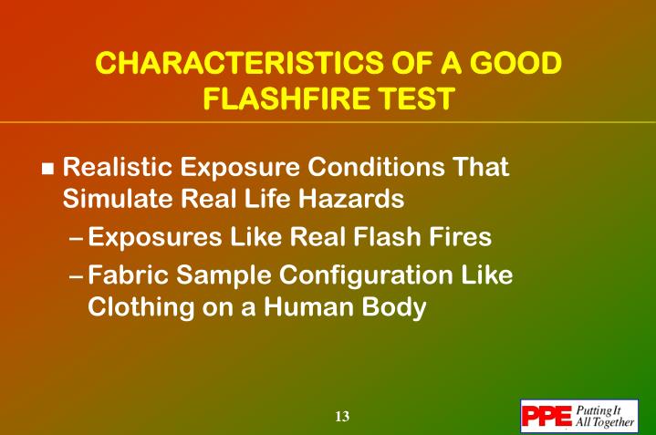 PPT - FLAME RESISTANT CLOTHING FOR PROTECTION AGAINST FLASH FIRE ...