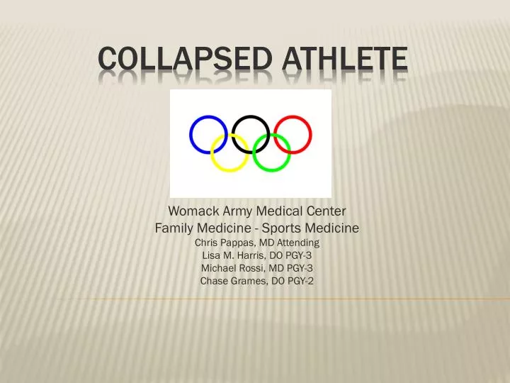 PPT - Collapsed Athlete PowerPoint Presentation, free download - ID:433974