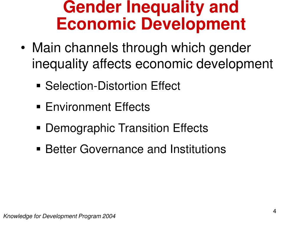 PPT - Gender Inequality, Economic Development and the Knowledge Economy ...