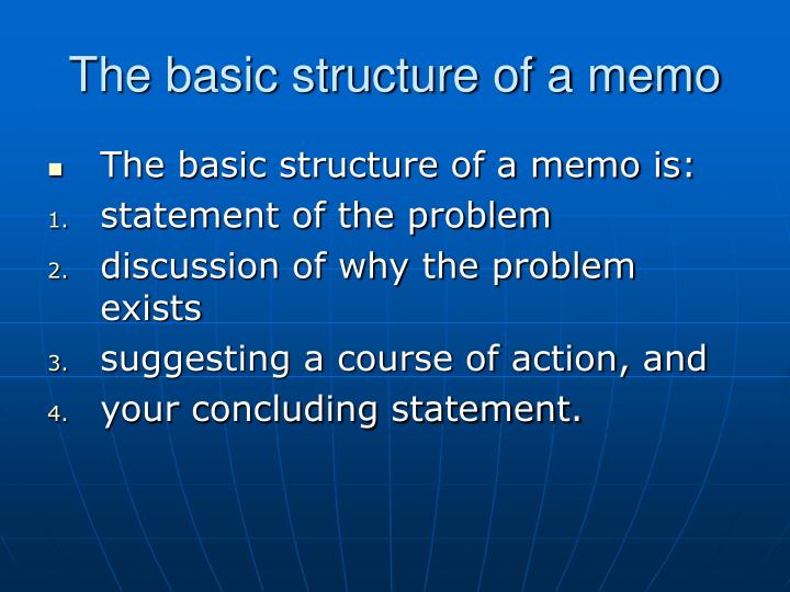 PPT - Memos – Writing Memos PowerPoint Presentation - ID:436617