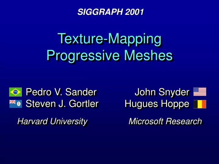 PPT - Texture-Mapping Progressive Meshes PowerPoint Presentation, free download - ID:437206