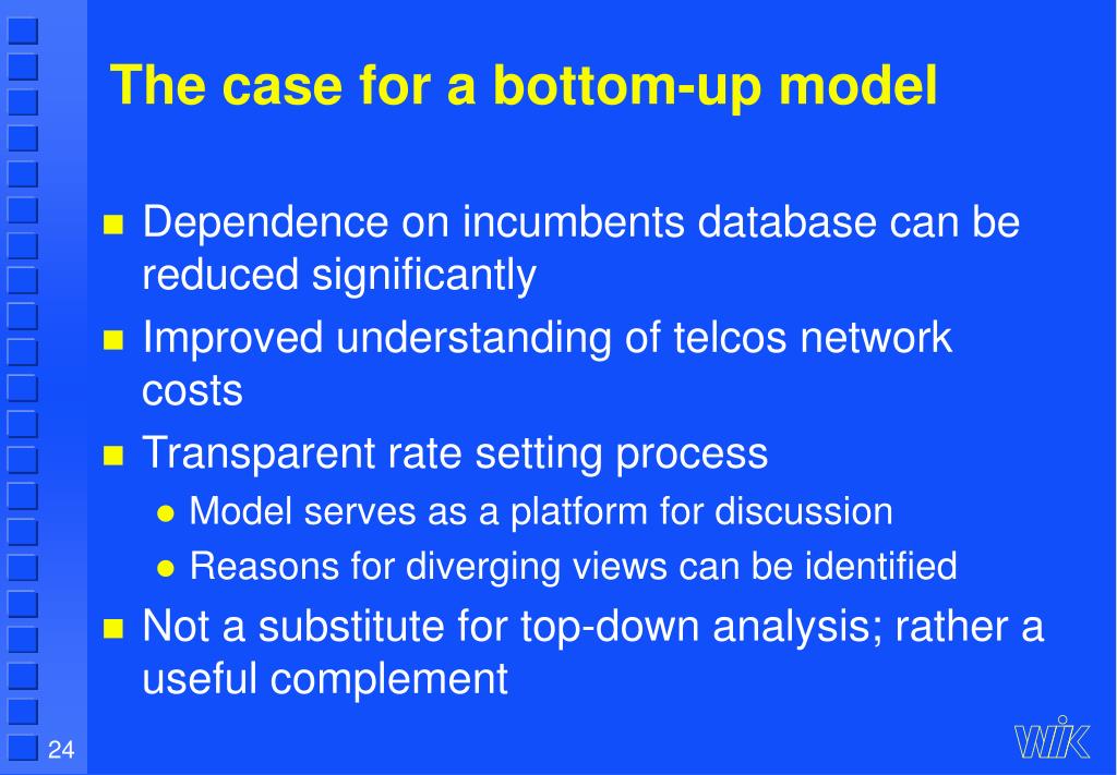 PPT The WIK Model Bottom up Cost Analysis For The Telecommunications