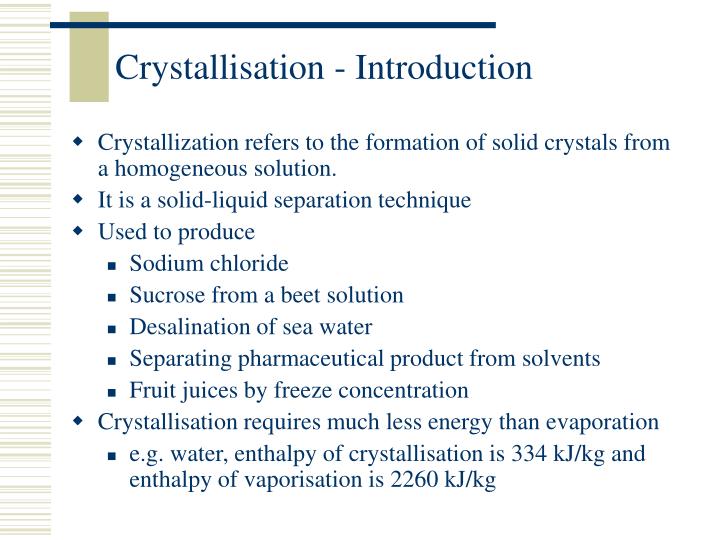 Crystallisation Definition
