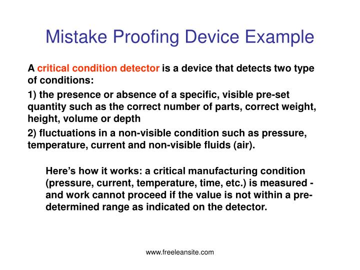 PPT - All About “Poka-Yoke” (Mistake Proofing) PowerPoint Presentation ...