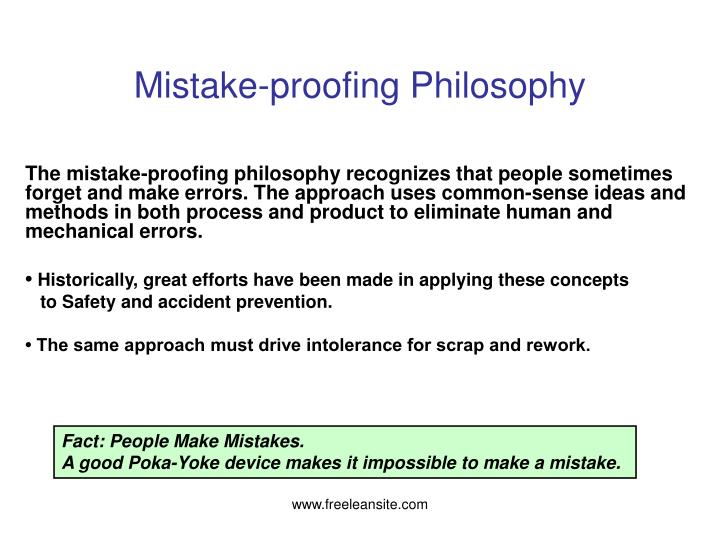 PPT - All About “Poka-Yoke” (Mistake Proofing) PowerPoint Presentation ...