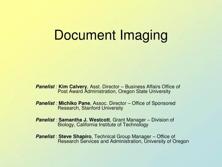 PPT - Document Imaging PowerPoint Presentation, free download - ID:440302