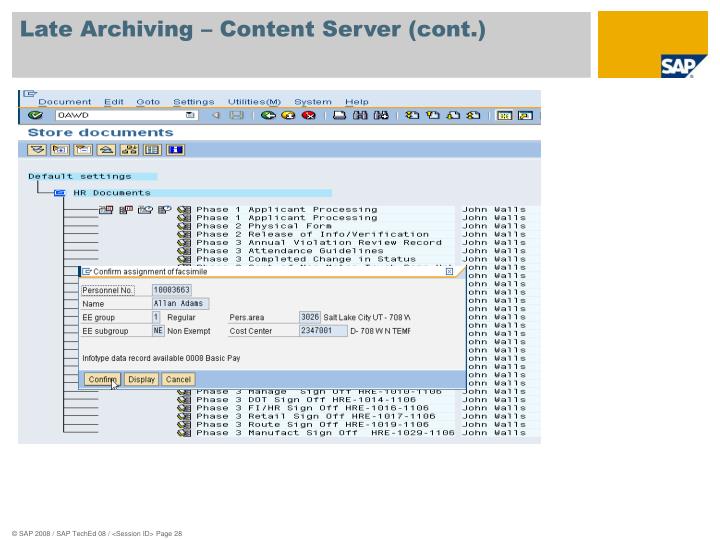 PPT - IM111 Use the SAP Content Server for Your Document Imaging and ...