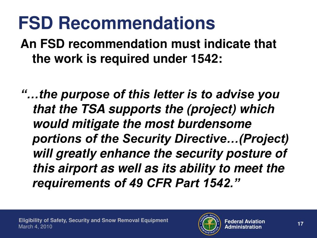 PPT - Eligibility of Safety, Security and Snow Removal Equipment Under ...