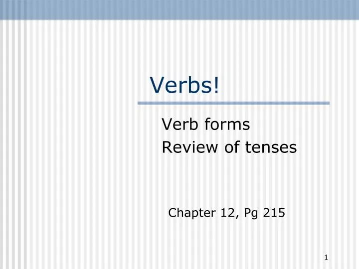 PPT - Verbs! PowerPoint Presentation, free download - ID:440671